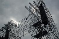 China Silver Indoor Layer Speaker Truss Towers Aluminum Support Speakers Thickness 3mm for sale