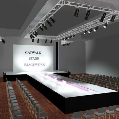 China Catwalk Adjustable Motorized Rotation Stage Rotating Platform Aluminum 1220×1220 mm for sale