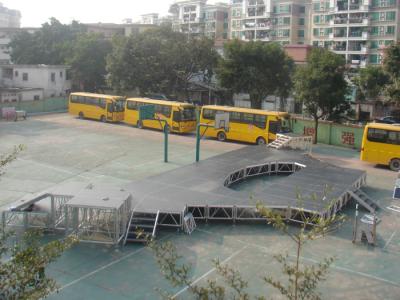 China Outdoor Aluminum Stage Platform Performance Irregular Plywood Stage 750kg / m2 Max load for sale