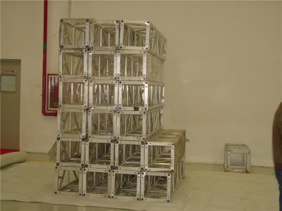 China 0.5m - 4m Aluminum Square Truss Cross Strengthen Tube For Indoor Booth Constructing for sale