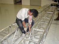 China 0.5m - 4m Aluminum Square Truss Cross Strengthen Tube For Indoor Booth Constructing for sale