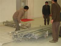 China Steel Tube 50mm Layer Bolt Truss 2x2 m straight frame Lifting Stage With Wheels for sale