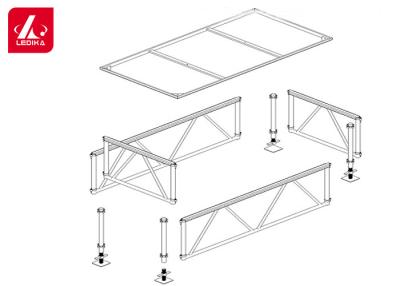 China Removable Aluminum Stage Platform Alloy Square Stage Truss System for sale