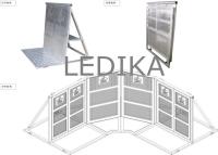 China Silver Folding Crowd Control Fencing / Barricades For Big Show Performance for sale