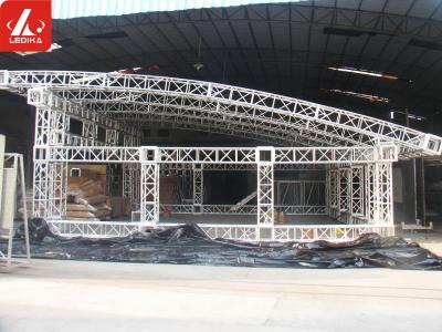 China 3mm Thickness Aluminum Square Truss , 16“ Screw Box Truss for lighting for sale