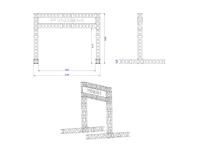 China Dragon Screen Goal Post Truss System For Hanging Lighting And Speaker for sale