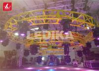China Rotating LED lighting Yellow Aluminum Square Truss 6 Channel DMX 512 Control for sale