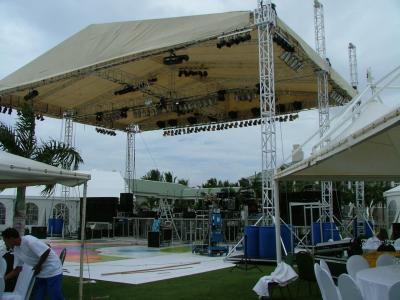 China Spigot Aluminum Square Truss Decorate Lighting Screen Truss for sale