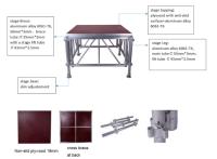 China Aluminum Movable Stage Platform Adjustable Modular Stage Systems for sale