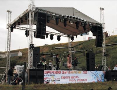 China Lightweight Lift Stage Roof Aluminum Stage Truss Tower System for sale