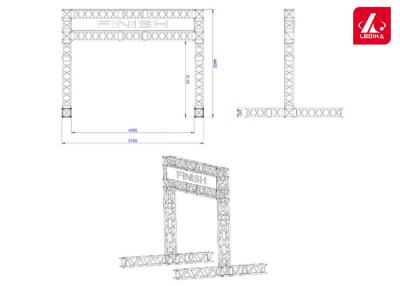 China Outdoor Game Dragon Goal Post Truss Aluminium Bolt Truss for sale