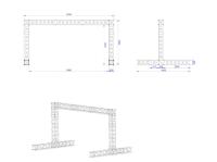 China Sturdy Goal Post Truss: Kit With Lightweight Design Steel Base Easy Bolt Connection for sale