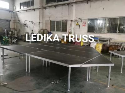 China Outdoor 6061 T6 Aluminum Wooden Stage Platform Portable Lightweight for sale