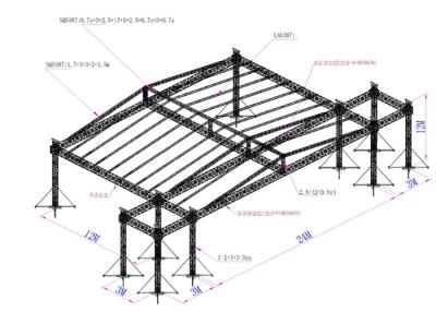 China Display Shelves Stage Roof Truss For Outdoor Events Fireproof Non Rust for sale