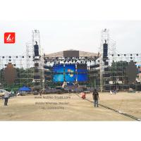 China Argon Arc Welding Steel Ring Lock Layer Truss , Concert Scaffold Truss With Roof for sale