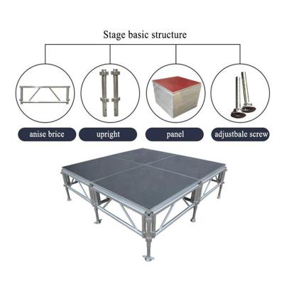 China Outdoor Performance Event Aluminum Stage Platform Adjustable Height for sale