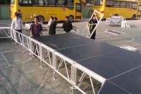 China Motorized Rotating Aluminum Stage Platform Catwalk Adjustable 1220×1220 mm for sale
