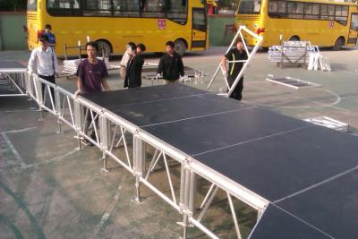 China Motorized Rotating Aluminum Stage Platform Catwalk Adjustable 1220×1220 mm for sale