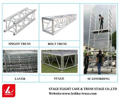 China Silver T6 Aluminum square Truss Stage Roof Box Truss System for sale