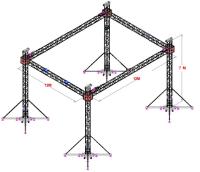 China 3mm Thickness Non rust Square Aluminum Truss For Display Advertising for sale