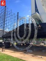 China Creative Irregular Shape Aluminum Square Stage Truss System Pentagram / Heart Shape for sale