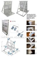 China Metal Silver Crowded Pedestrian Control Barriers Aluminum 6082 Crowd Control Stands for sale