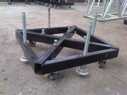 China Truss Basement Stage Truss Accessories Steel Base Plate With Wheels And Outrigger for sale