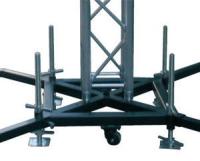 China Truss Basement Stage Truss Accessories Steel Base Plate With Wheels And Outrigger for sale