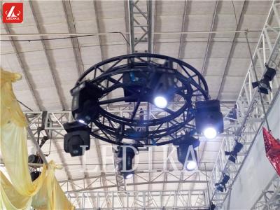 China Circular Lightweight Newly Rotating Aluminium Square Truss Bright Black For Club for sale