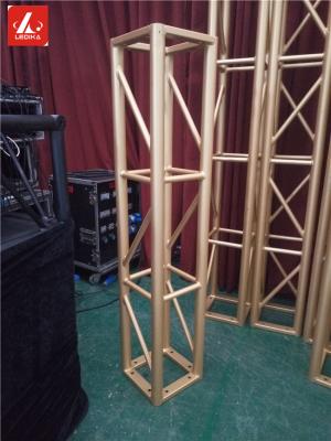 China Luxury Bright Gold Color Aluminum Bolt Truss For Indoor Events 0.5m - 4m for sale