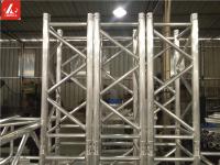 China 390 x 390 Customized Length Aluminum Spigot Truss Shiny Silver Truss System for sale