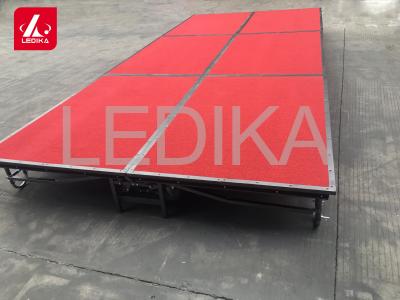 China Anti - Slip Movable Folding Steel Stage Platform For Hotel Small Meeting for sale