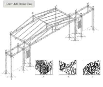 China Portable Aluminium Truss System Spigot Connection For DJ Stage Performance for sale