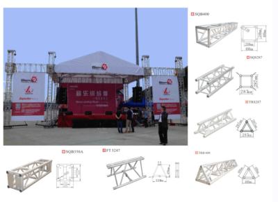 China 3mm Thickness Aluminum Square Roof Truss For Concert Stage Display Advertising for sale