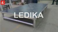 China Portative Aluminum Adjustable Stage Platform Show Folding Stage 18mm Black for sale