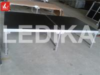 China Red Folding Aluminium Portable Stage Platform With Wheels / Fireproof Carpet for sale