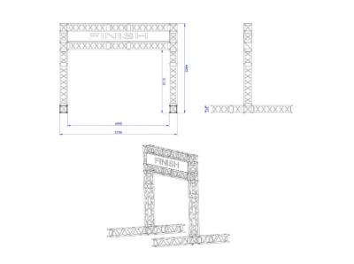 China Outdoor Event Performance Aluminum Truss Tower Goal Post Truss System for sale