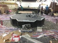 China Custom Hydraulic Rotating And Lifting Stage Car Show Exhibition Stage Lifting for sale