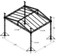 China High Load-Bearing Capacity Aluminum Stage Roof Truss Square Box Truss for sale