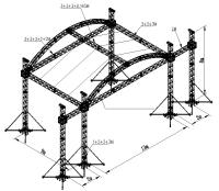 China Lightweight Aluminum Alloy Truss Stage With Strong Support For Lighting And Sound for sale
