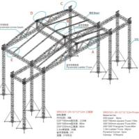 China Large Aluminum Stage Roof Truss For Live Events And Music Festival for sale