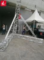 China Single DJ Speaker Truss / Speaker Stands 12M Height Aluminum Spigot Truss for sale