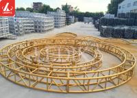 China Rotating Circle Shaped Aluminum Lighting Screw Truss For Club / Background for sale