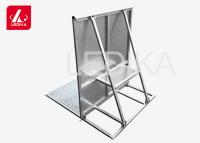 China Aluminum Oval Tube Folding Stage Crowd Safety Barriers Closed Or With Door for sale