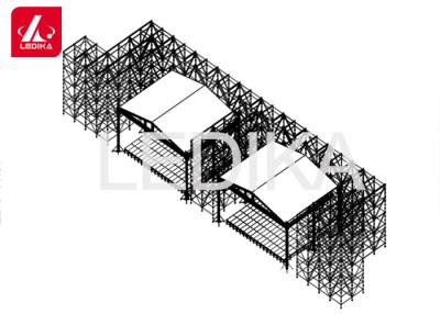China Concert Stage 100mm - 1010mm Bolt Spigot Aluminum Square Truss SGS CE Certified for sale