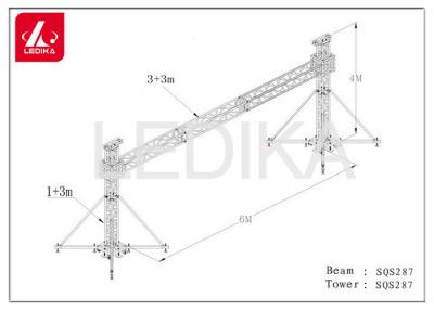 China Hot Dragon Stage Hanging Screen Bolt Goal Post Truss Aluminium Alloy 6082 for sale