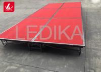 China Customized Folding Aluminum Portable Stage Platform With Wheels / Carpet for sale