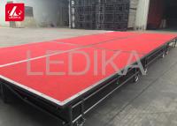 China Customized Folding Aluminum Portable Stage Platform With Wheels / Carpet for sale