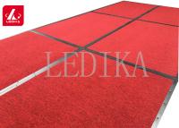 China Customized Folding Aluminum Portable Stage Platform With Wheels / Carpet for sale