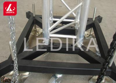 China Truss Basement Stage Truss System Lift Steel Base Plate With Wheels / Outrigger for sale